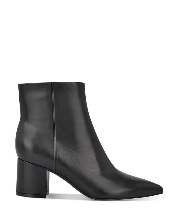 MARC FISHER LTD. Jarli High Heel Booties - Black Leather