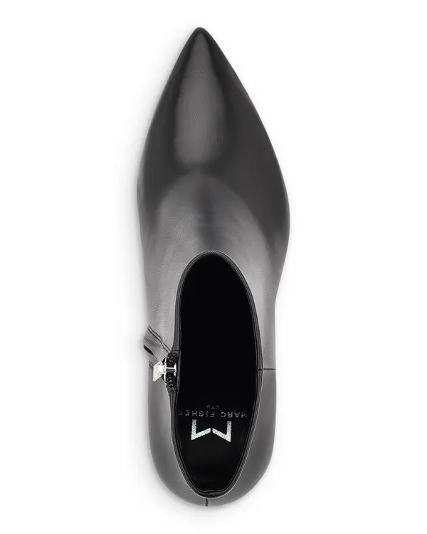 MARC FISHER LTD. Jarli High Heel Booties - Black Leather