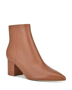 MARC FISHER LTD. Jarli High Heel Booties - Tan Leather