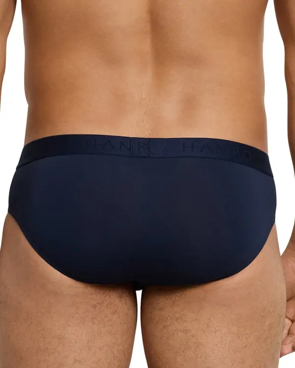 Hanro Cotton Essential Briefs, Pack Of 2 - Deep Navy