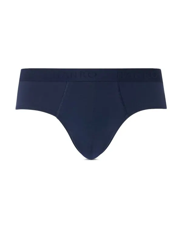 Hanro Cotton Essential Briefs, Pack Of 2 - Deep Navy