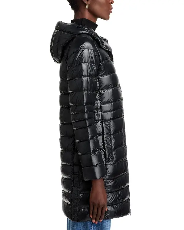 Canada Goose Cypress Packable Hooded Mid-length Down Jacket - Black