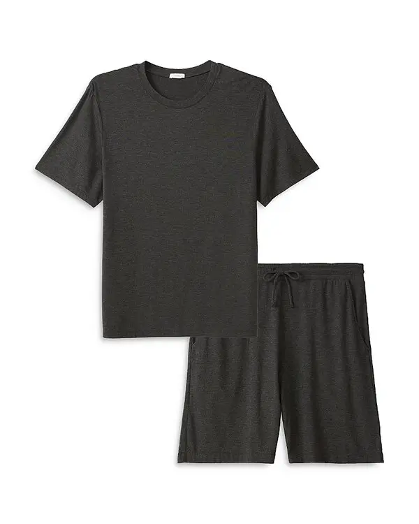 Eberjey Henry Short Pajama Set - Charcoal Heather