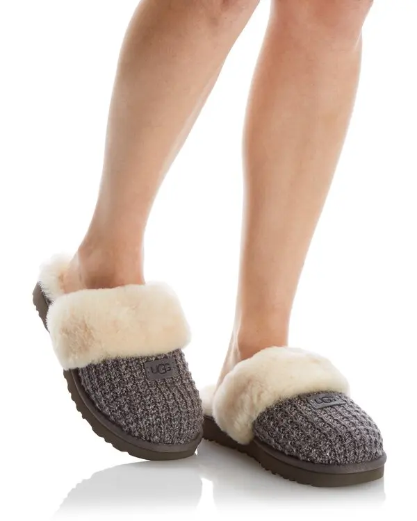UGG Cozy Shearling Mule Slippers - Charcoal