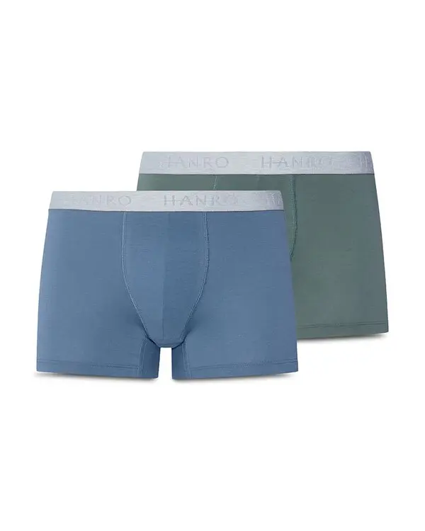 Hanro Essentials Cotton Stretch Boxer Briefs, Pack Of 2 - Studio Grey
