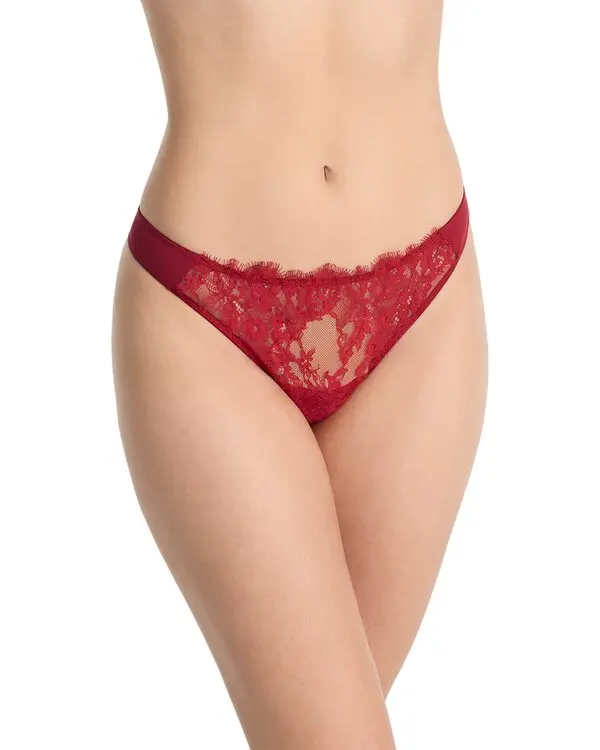 SKARLETT BLUE Entice Lace Thong - Scarlet