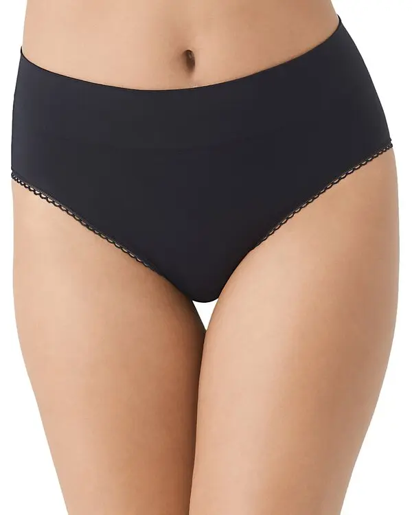 Wacoal Feeling Flexible Seamless Hi Cut Brief - Black