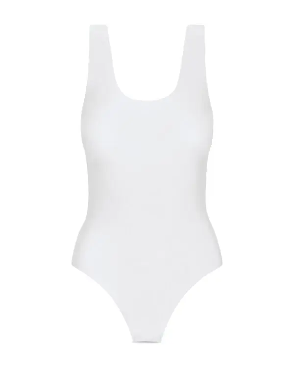 Commando Butter Scoop Neck Tank Bodysuit - White