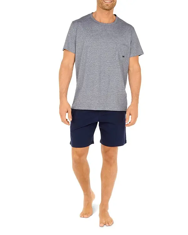 HOM Comfort Cotton Pajama Shorts - Navy