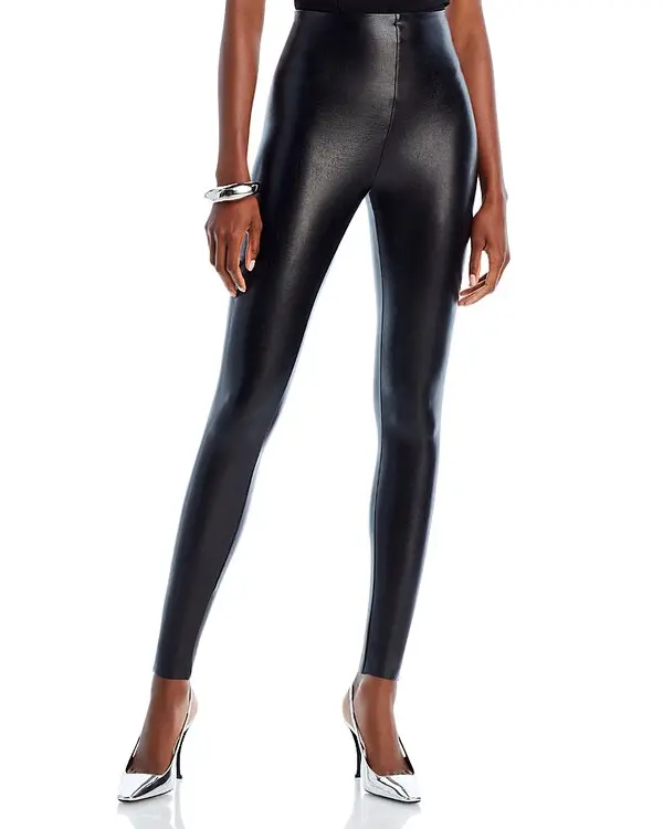 Commando Perfect Control Faux Leather Leggings - Black