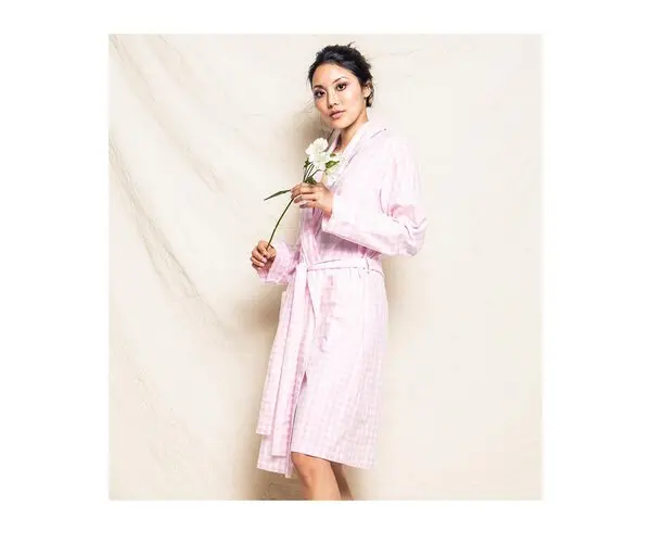 PETITE PLUME Gingham Cotton Robe