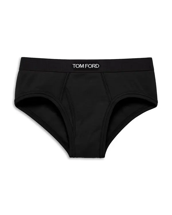 TOM FORD Cotton Blend Briefs - Black