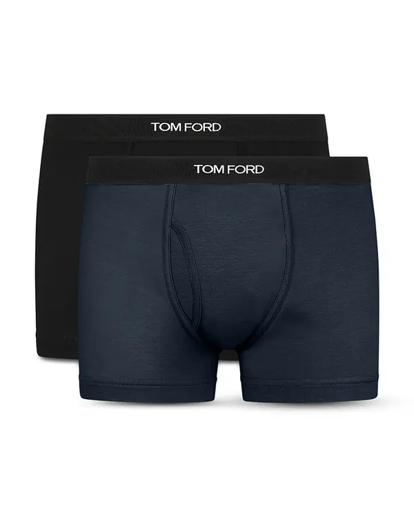 TOM FORD Cotton Blend Boxer Briefs, Set Of 2 - Dark Grey