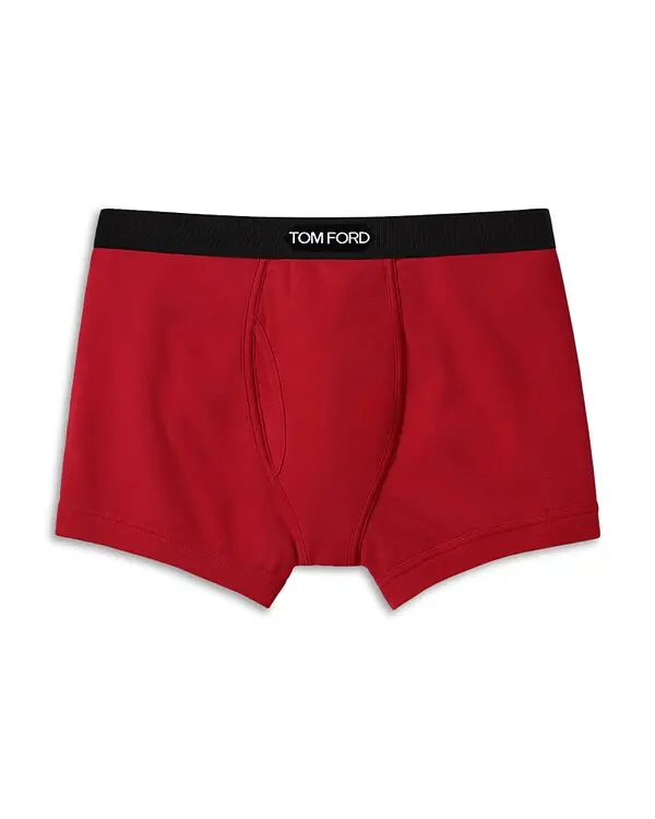 TOM FORD Cotton Blend Boxer Briefs - Red