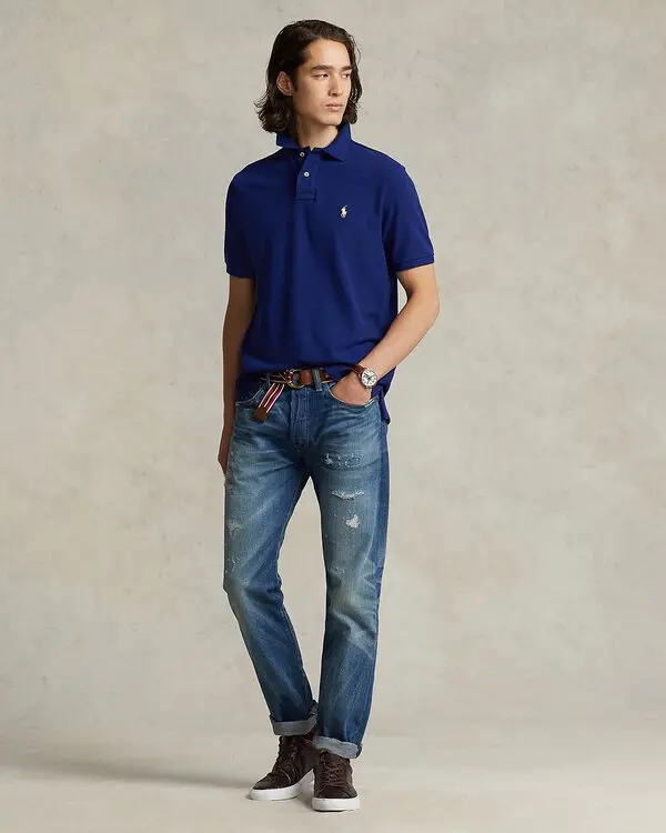 Polo Ralph Lauren Cotton Mesh Classic Fit Polo Shirt - Fall Royal Blue