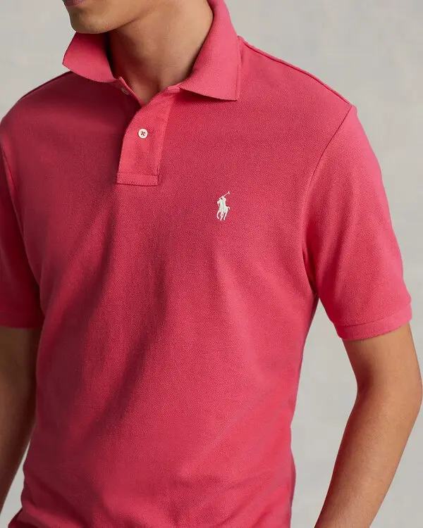 Polo Ralph Lauren Classic Fit Mesh Polo Shirt - Hot Pink