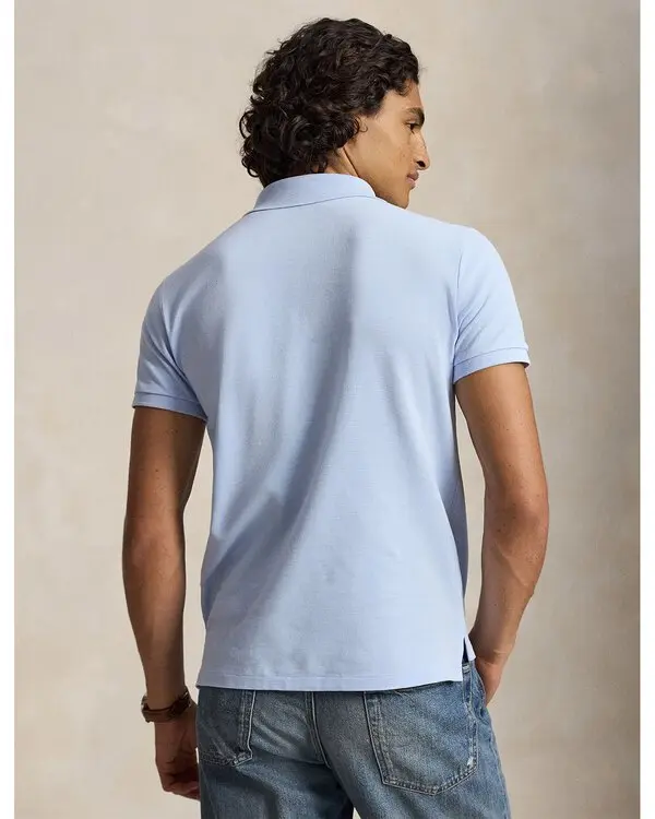 Polo Ralph Lauren Custom Slim Fit Mesh Polo Shirt - Pebble Blue