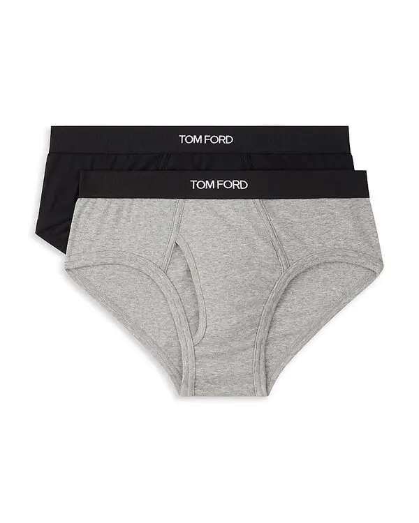 TOM FORD Cotton Blend Briefs, Set Of 2 - Oxford