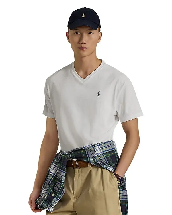 Polo Ralph Lauren Classic Fit V-neck Tee - White