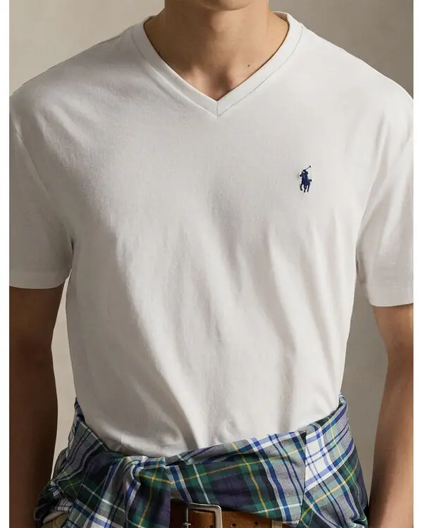 Polo Ralph Lauren Classic Fit V-neck Tee - White