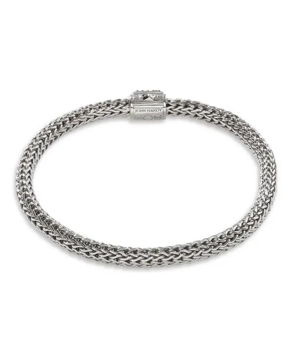 John Hardy Icon Bracelet With Pave Black Sapphire - Black/silver