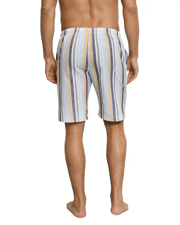 Hanro Linen Cotton Printed Short Pajama Pants - Sunset