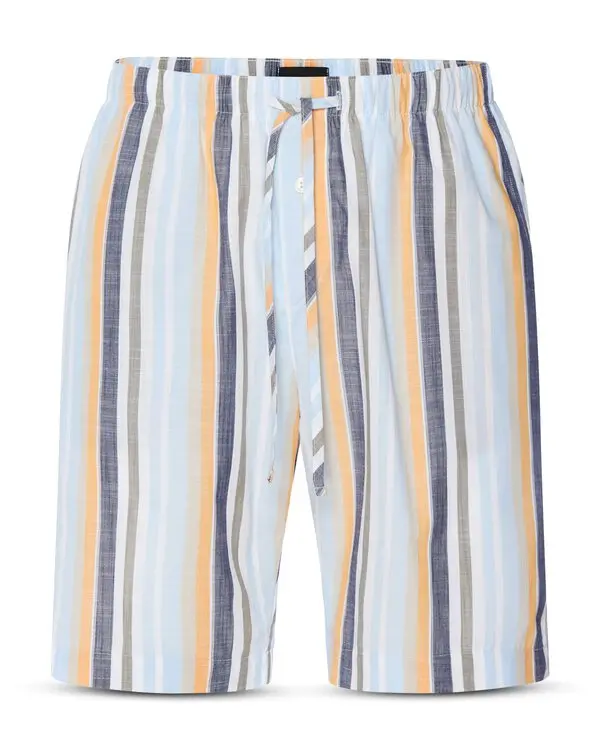 Hanro Linen Cotton Printed Short Pajama Pants - Sunset