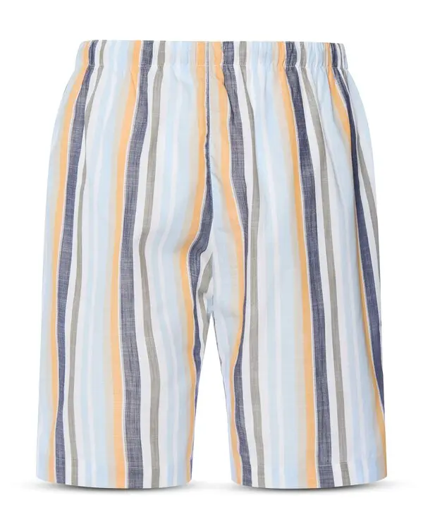 Hanro Linen Cotton Printed Short Pajama Pants - Sunset