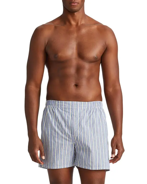 Polo Ralph Lauren Classic Fit Woven Boxers, Pack Of 3 - Blue Multi