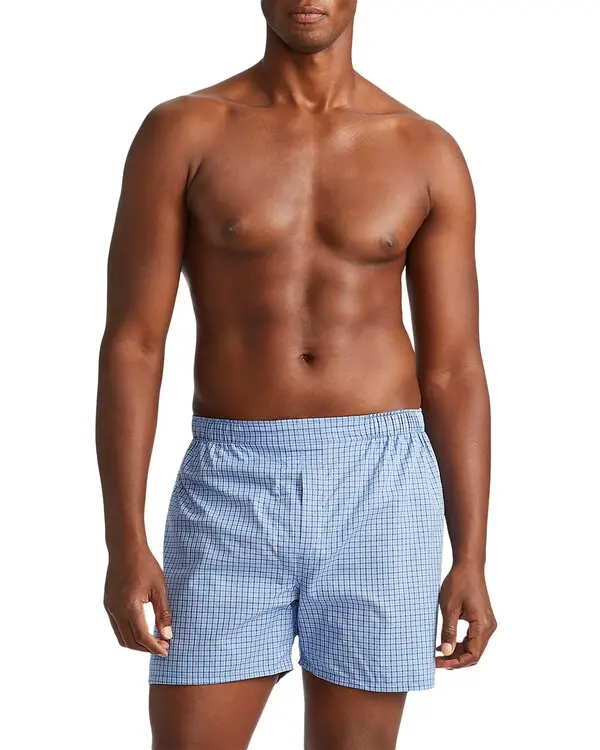 Polo Ralph Lauren Classic Fit Woven Boxers, Pack Of 3 - Blue Multi