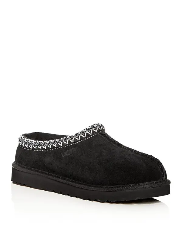 UGG Tasman Ii Suede & Shearling Slippers - Black