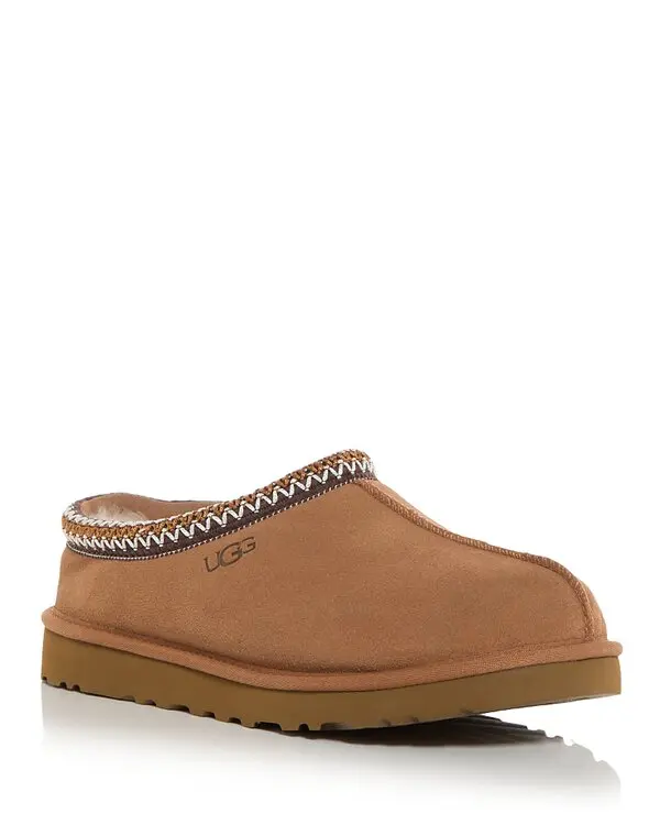 UGG Tasman Ii Suede & Shearling Slippers - Chestnut