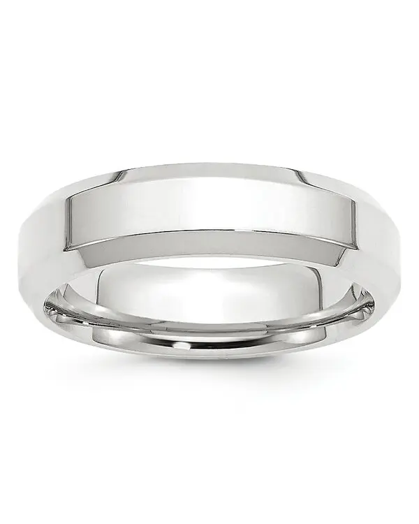 Bloomingdale'S 6mm Bevel Edge Comfort Fit Band In 14k Gold - White