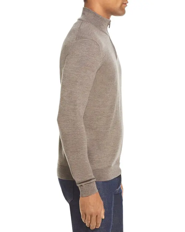 Bloomingdale'S Quarter-zip Merino Wool Sweater - Ash
