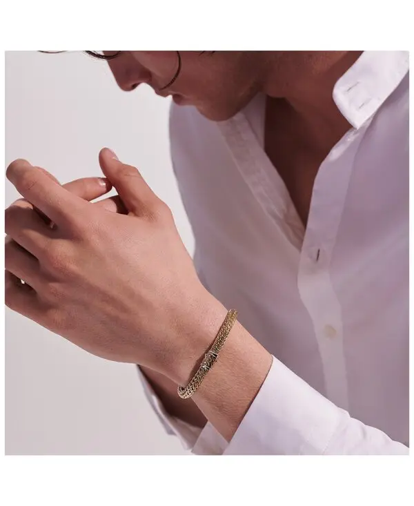 John Hardy 18k Yellow Gold & Sterling Silver Icon Bracelet - Gold/silver