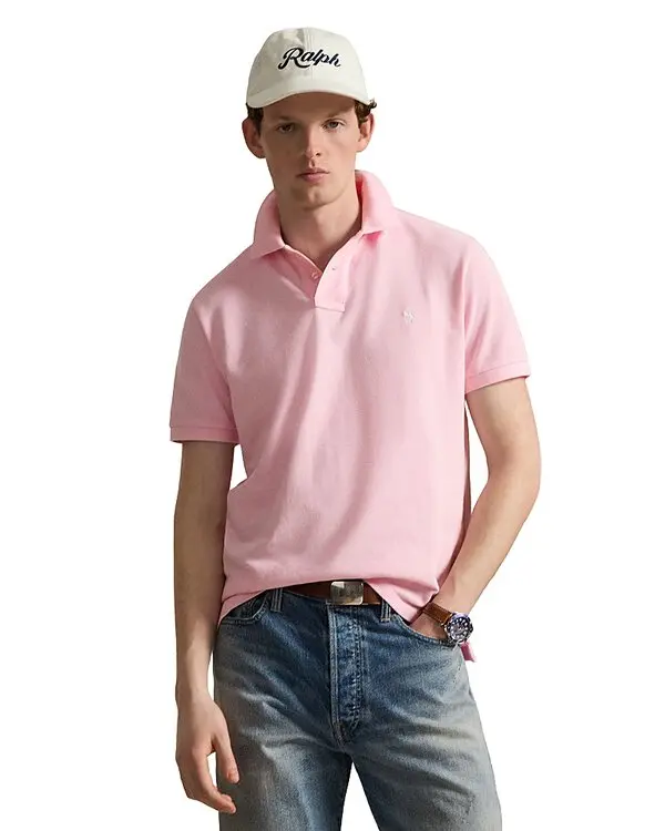 Polo Ralph Lauren Classic Fit Mesh Polo Shirt - Bath Pink