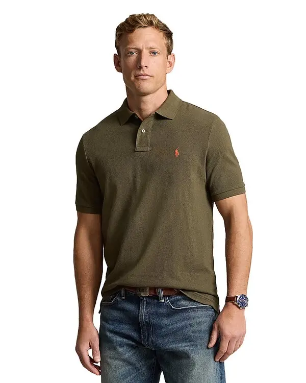 Polo Ralph Lauren Classic Fit Mesh Polo Shirt - Canopy Olive