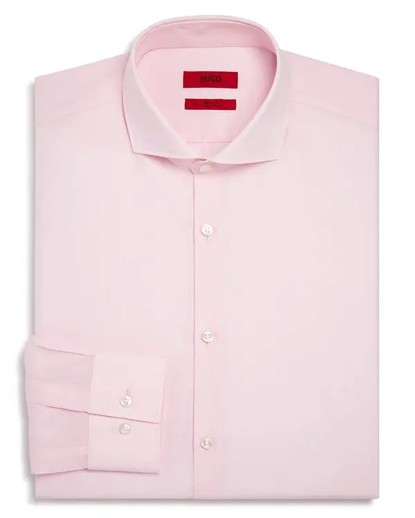 Hugo Jason Slim Fit Long Sleeve Cotton Dress Shirt - Light Pink