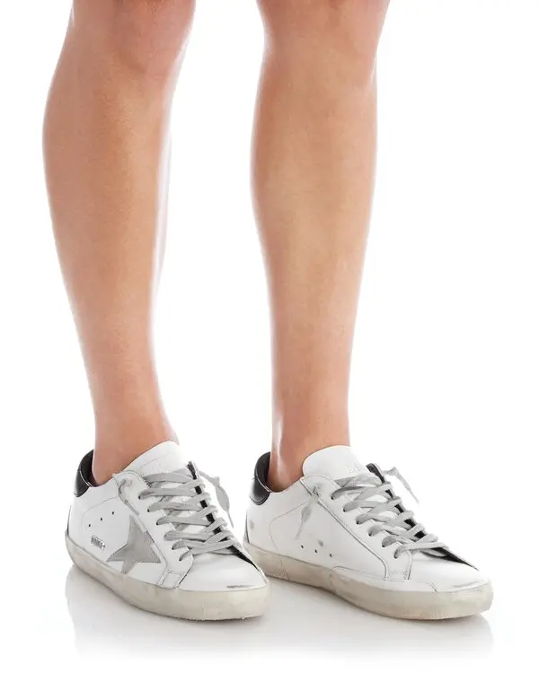 GOLDEN GOOSE Super-star Low Top Sneakers - White/ice/black