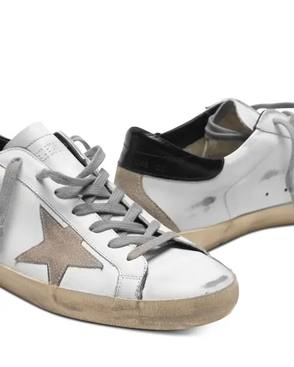 GOLDEN GOOSE Super-star Low Top Sneakers - White/ice/black