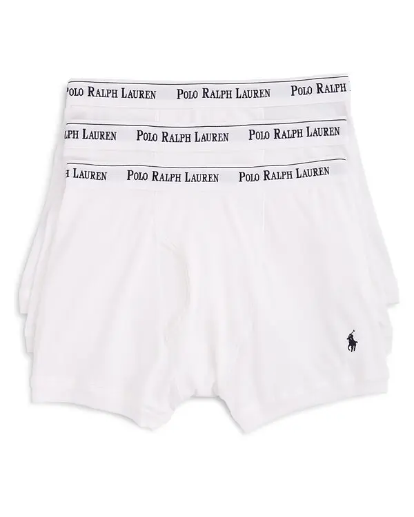 Polo Ralph Lauren Boxer Briefs, Pack Of 3 - White