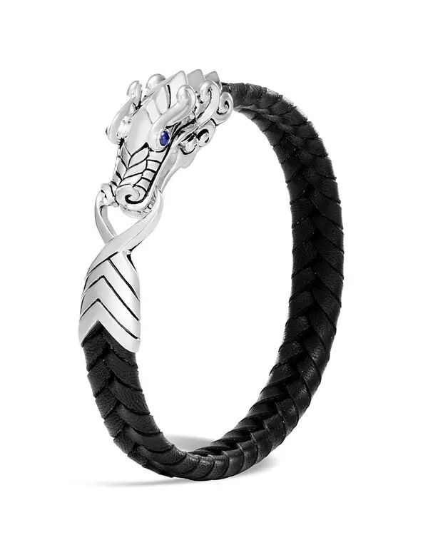 John Hardy Legends Naga Braided Bracelet - Black/silver