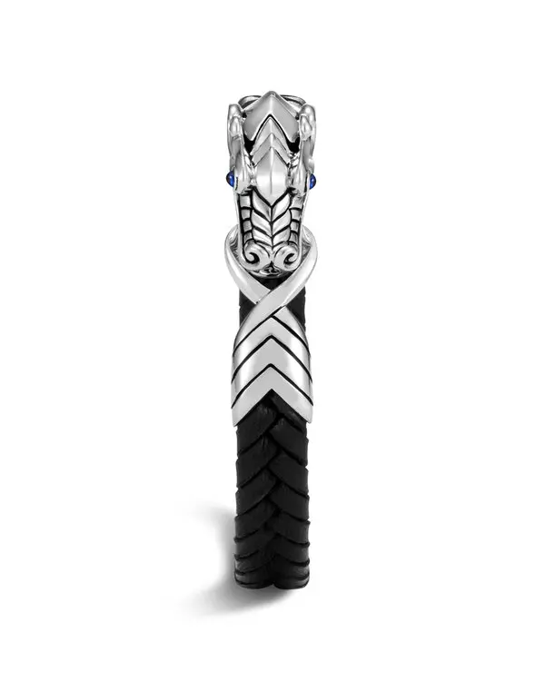 John Hardy Legends Naga Braided Bracelet - Black/silver