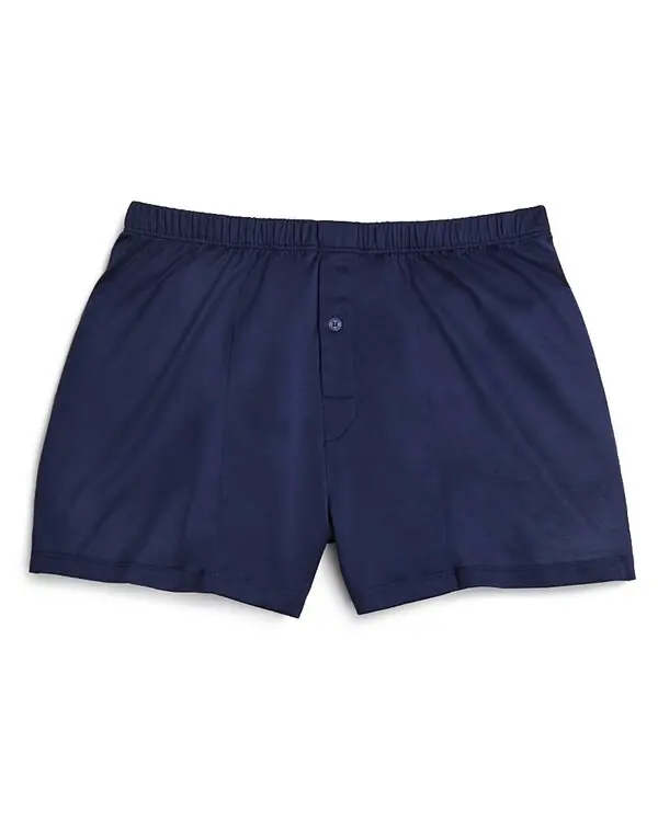 Hanro Cotton Sporty Button Fly Boxers - Midnight
