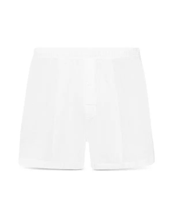Hanro Cotton Sporty Button Fly Boxers - White