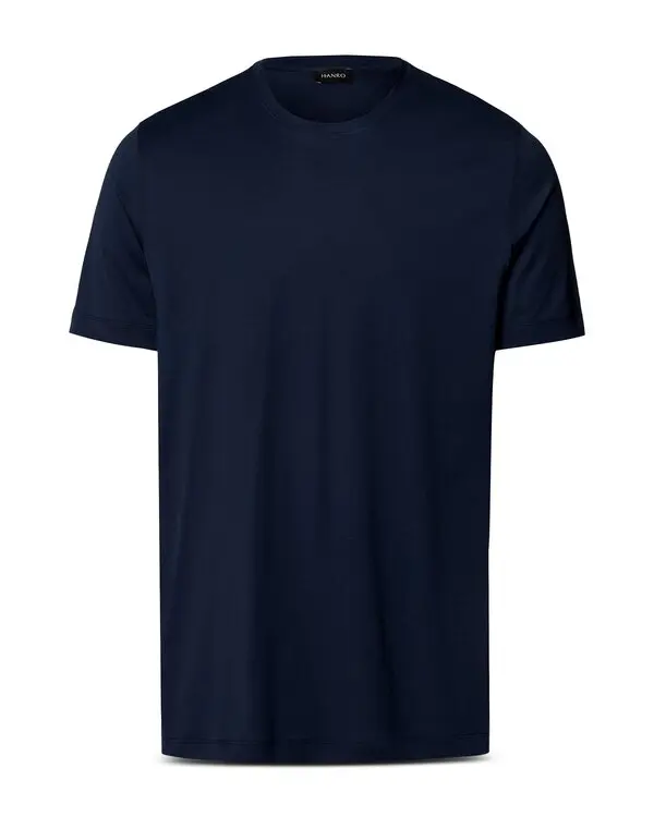 Hanro Night & Day Short Sleeve Shirt - Deep Navy