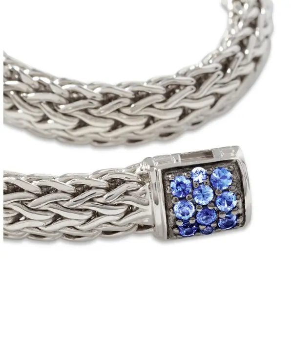 John Hardy Sterling Silver Icon Bracelet With Sapphire - Blue/silver