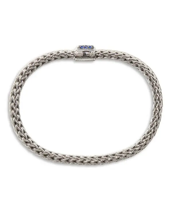 John Hardy Sterling Silver Icon Bracelet With Sapphire - Blue/silver