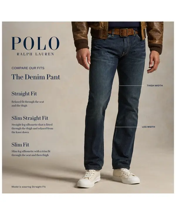 Polo Ralph Lauren Stretch Varick Slim Straight Fit Jeans - Black