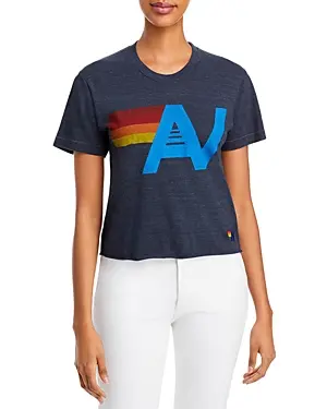 Aviator Nation Logo Boyfriend Tee - Char